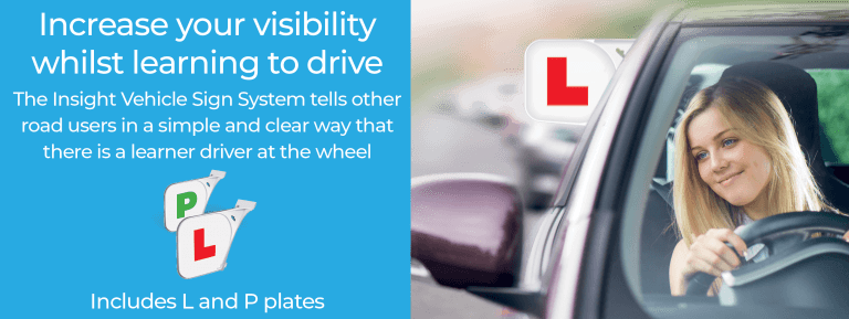 Be more visible whilst learning to drive with the Insight L and P plates